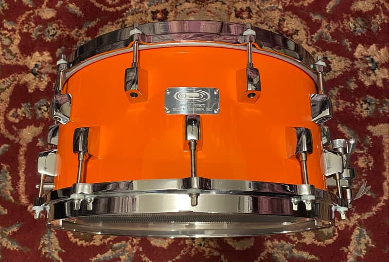 O.C.D.P USA Custom 7x14 8 ply Maple 2000’s - Safety Orange | Reverb