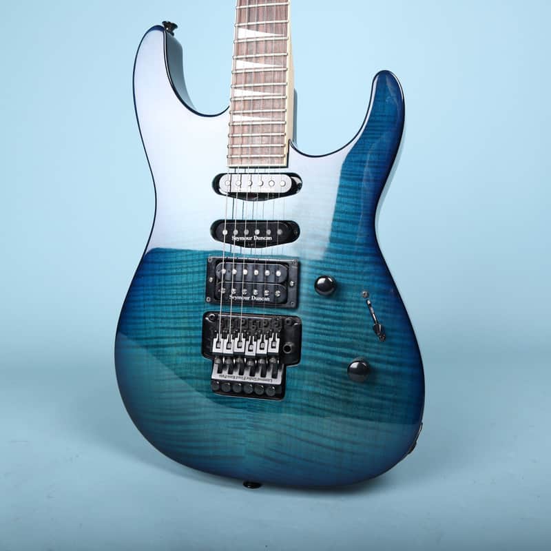 Jackson DK2 Dinky Transparent Blue Burst Seymour Duncan Floyd | Reverb