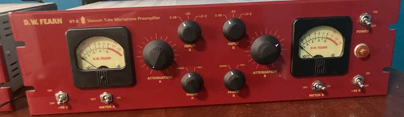 DW FEARN VT-2 - THE KILLER TUBE STEREO PREAMP!! VT-2 - RED | Reverb