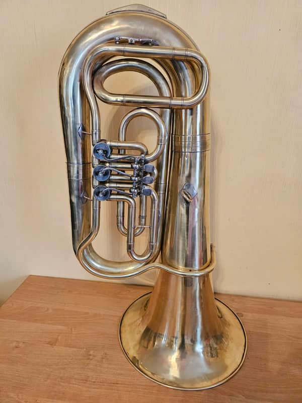 Tuba "Es" Soviet 3 Valves Brass Pipe Wind Instrument Horn | Reverb