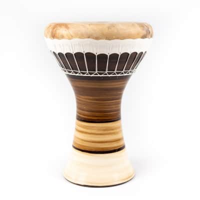 Clay Darbuka Doumbek, Hand-Painted, Goat Skin, 10" | Reverb Canada