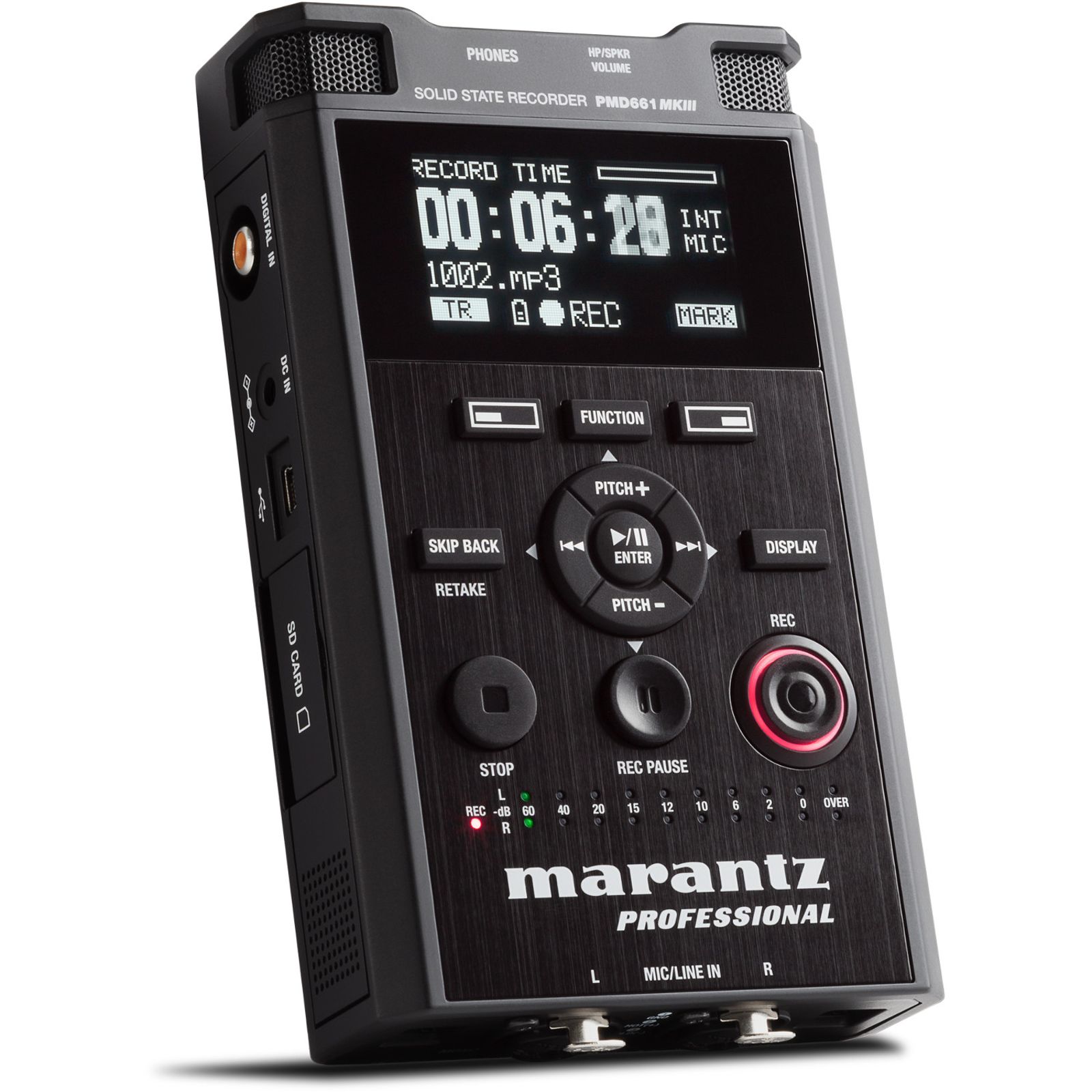 Marantz PMD661MKIII 2-Channel Handheld Solid State Digital | Reverb