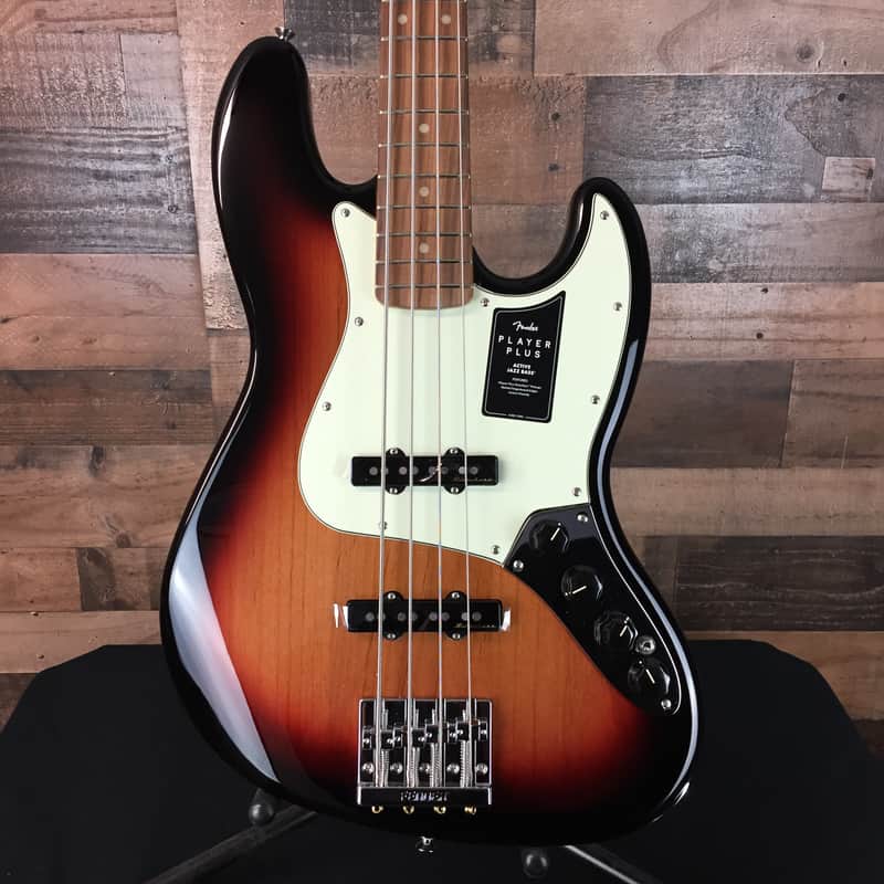 *Used* Fender Player Plus Active Jazz Bass 3-Tone Sunburst, | Reverb