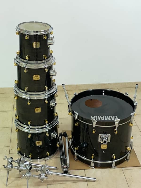 Yamaha Maple Custom gold lugs pre yess 22/10/12/14/15 | Reverb