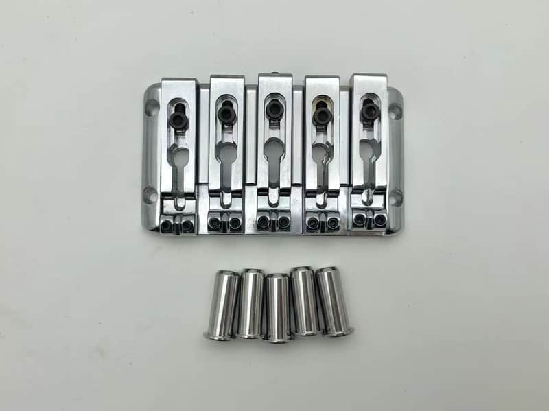 Chrome 5 String Electric Bass Bridge | Reverb