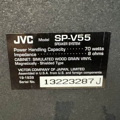 JVC SP-V55 Bookshelf Speakers HiFi Stereo Home Audio Front | Reverb