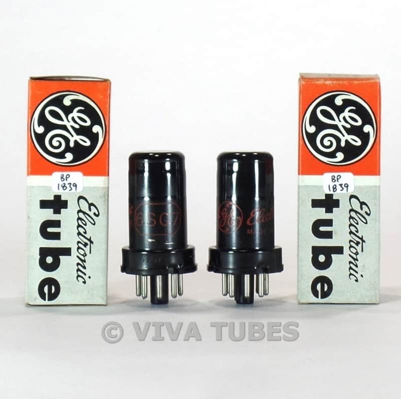 True NOS Date Matched Pair GE USA 6SC7 Metal Vacuum Tubes | Reverb
