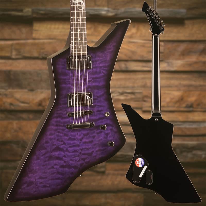 ESP LTD Snakebyte Special Edition Baritone, See-Thru Purple | Reverb