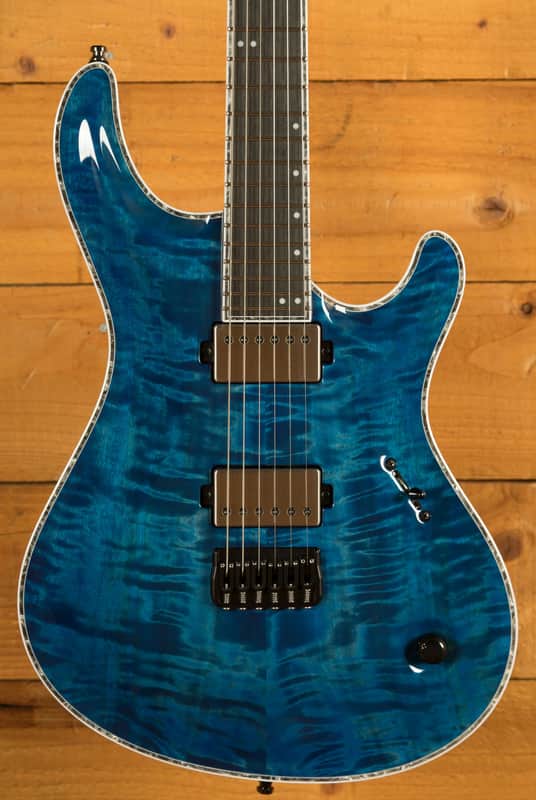 Mayones Regius Core 6 - Ebony - Blue Spirit Gloss | Reverb Canada