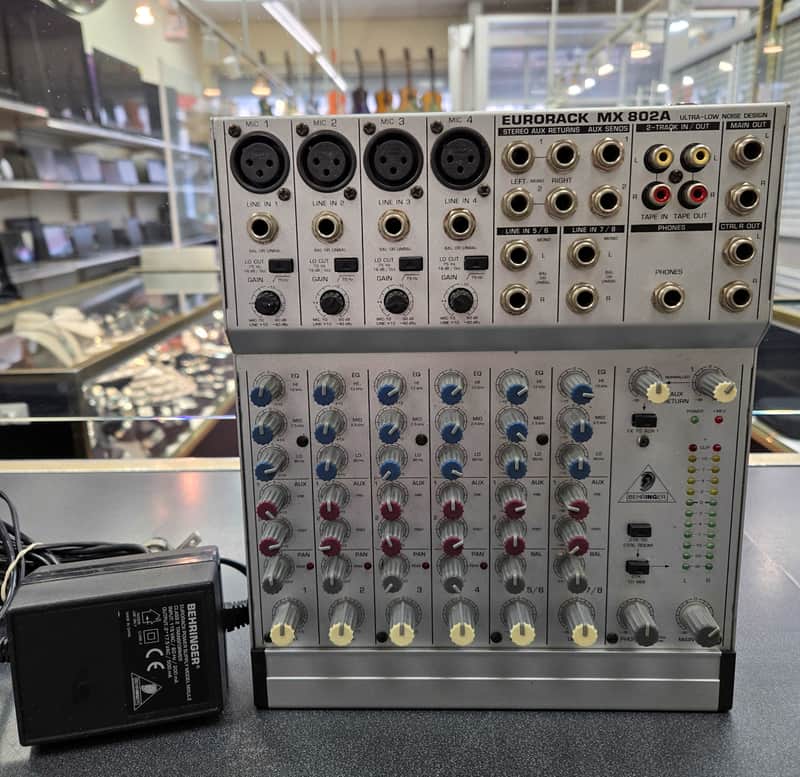 Behringer Eurorack MX802A 8-Input Mixer 2000s - Silver | Reverb