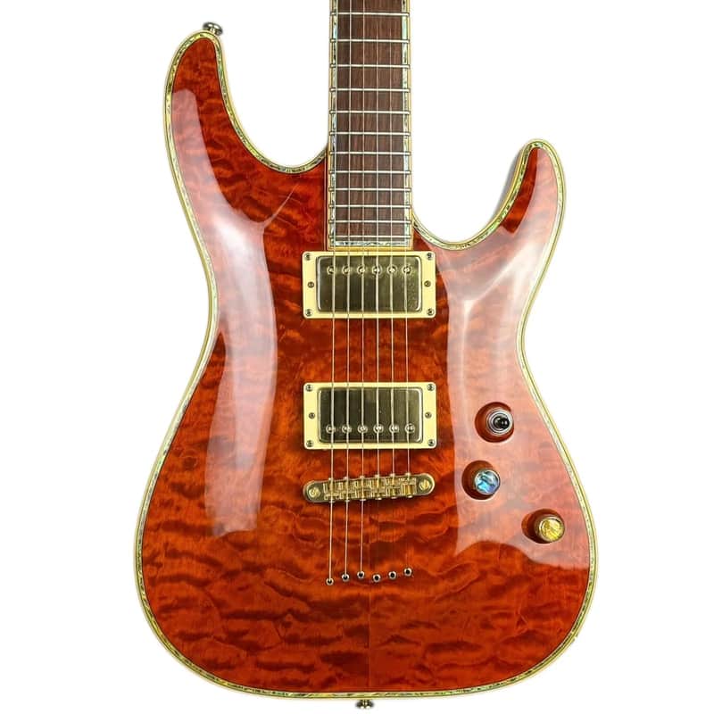Schecter Diamond Series C-1 Elite 2008 - Amber Quilt | Reverb