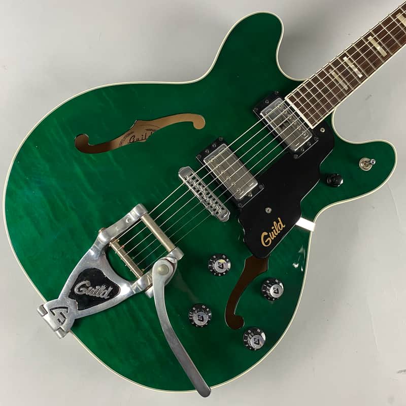 Guild Starfire 5- GreenEmerald over Flamed Maple. Original | Reverb