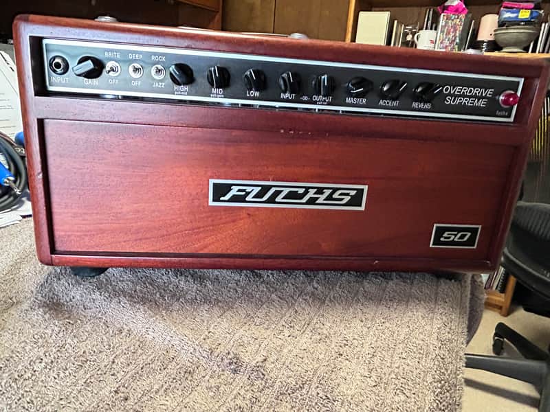 Fuchs Overdrive Supreme 50 Head 2004 - Bob Burt Mahogany Cab | Reverb