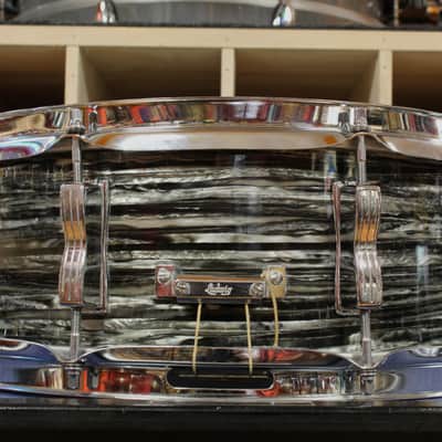 1967 Ludwig 5.5x14 Jazz Festival Snare Drum in Black Oyster | Reverb