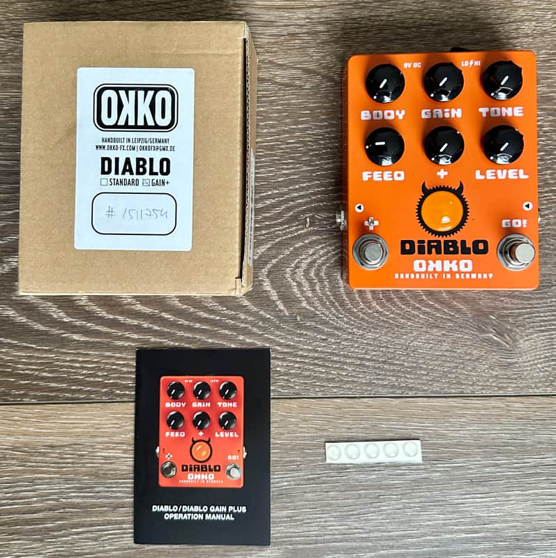 OKKO Diablo Gain + Plus Pedal - Overdrive & Boost | Reverb