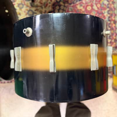 1960 Ludwig Club Date 14x22 Black & Gold Duco Bass Drum Shell | Reverb