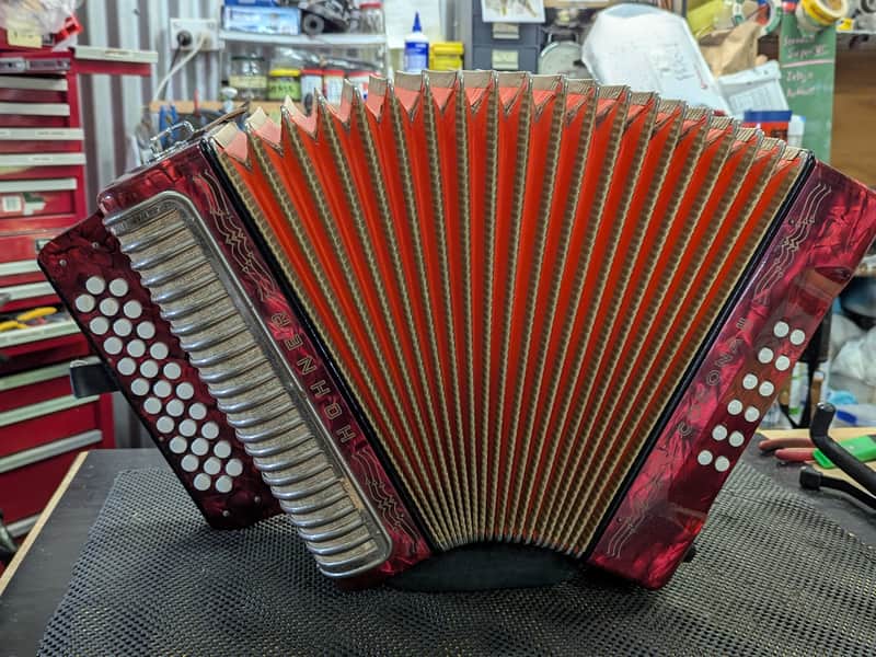 Hohner Corona II GCF 3-Row/12-bass Button Accordion. | Reverb