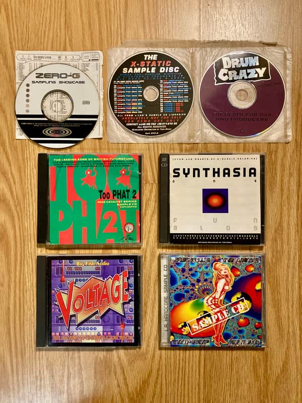 8-CD Vintage 90s Sample Library: e-LAB Synthasia, Big Fish | Reverb