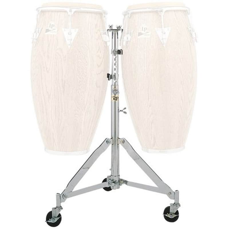 Latin Percussion LP290B Double Conga Stand, Chrome | Reverb