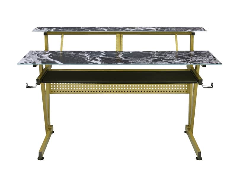 Tempered Glass Music Studio Workstation with Dual 4U Racks | | Reverb