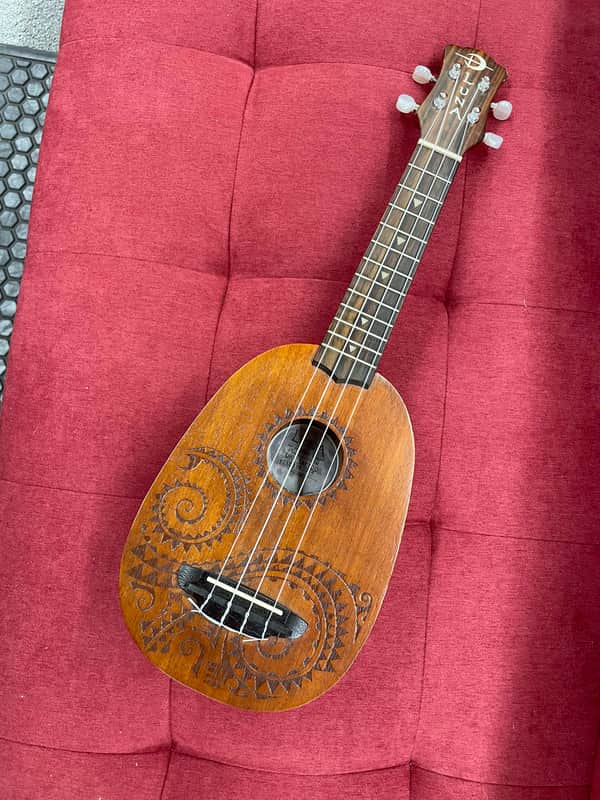 Luna Pineapple Tattoo Uke - Natural | Reverb