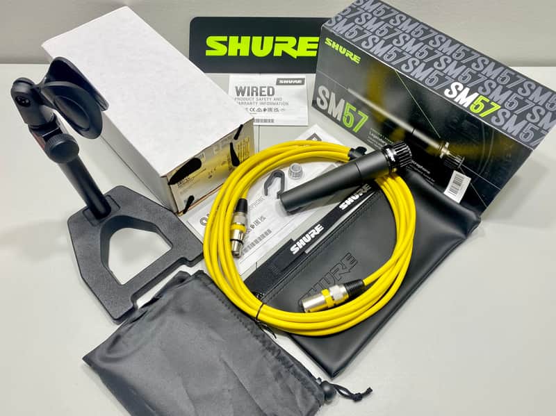 Shure SM57 Cardioid Dynamic Microphone w/Desktop Stand/XLR | Reverb