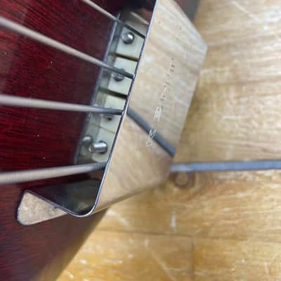 Kent Vintage Electric Bass - Redburst w/ Chipboard Case | Reverb