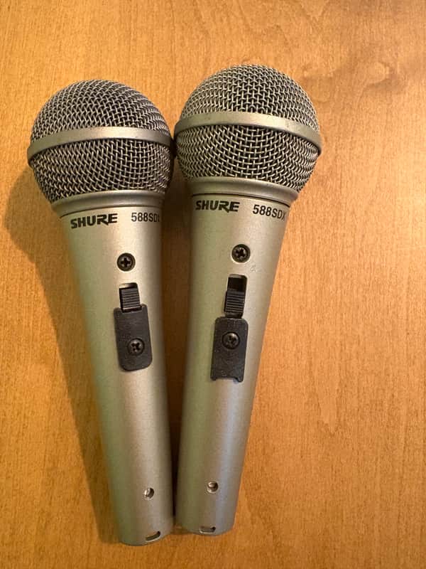 2ea Shure 588SDX Cardioid Dynamic Microphones | Reverb