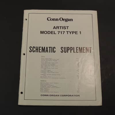 Conn Artist Model 717 Type 1 Schematic Supplement [Three Wave | Reverb