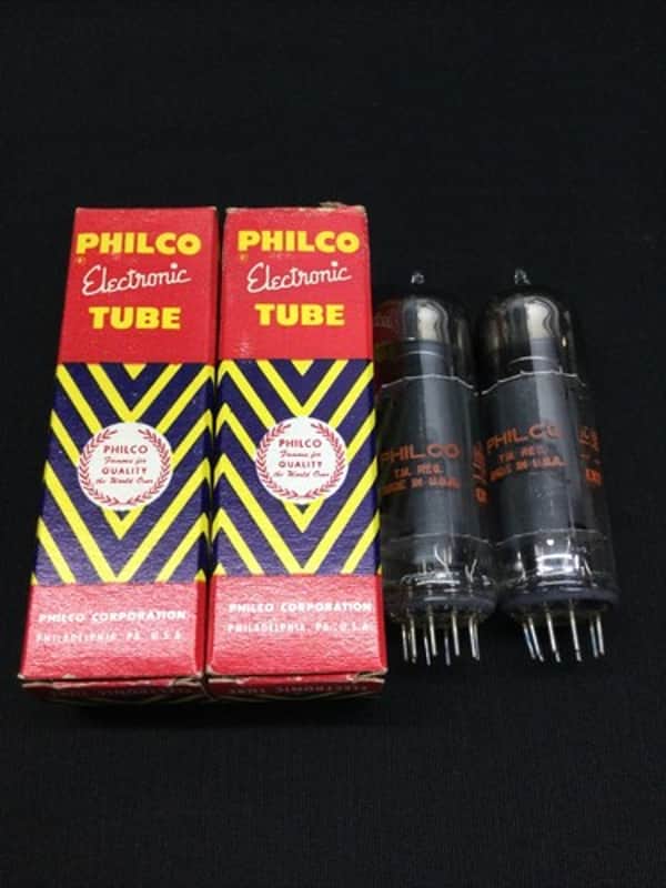 MATCHED PAIR PHILCO 6CM6 Black Plate (6973 Sub **) | Reverb Australia
