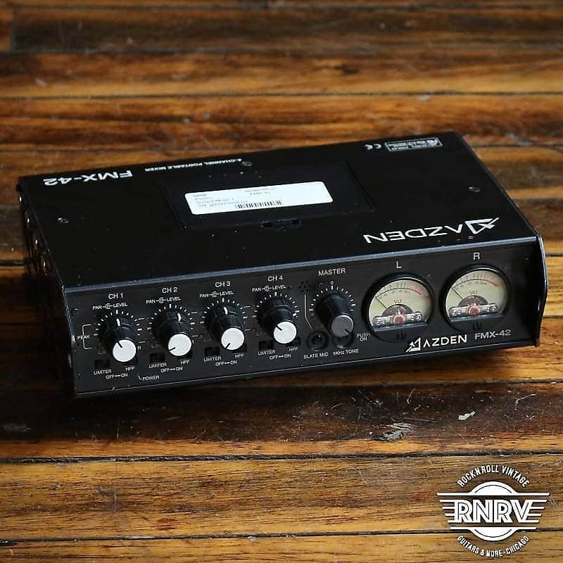 Azden FMX-42A 4-Channel Portable Mixer with 10-Pin Output | Reverb