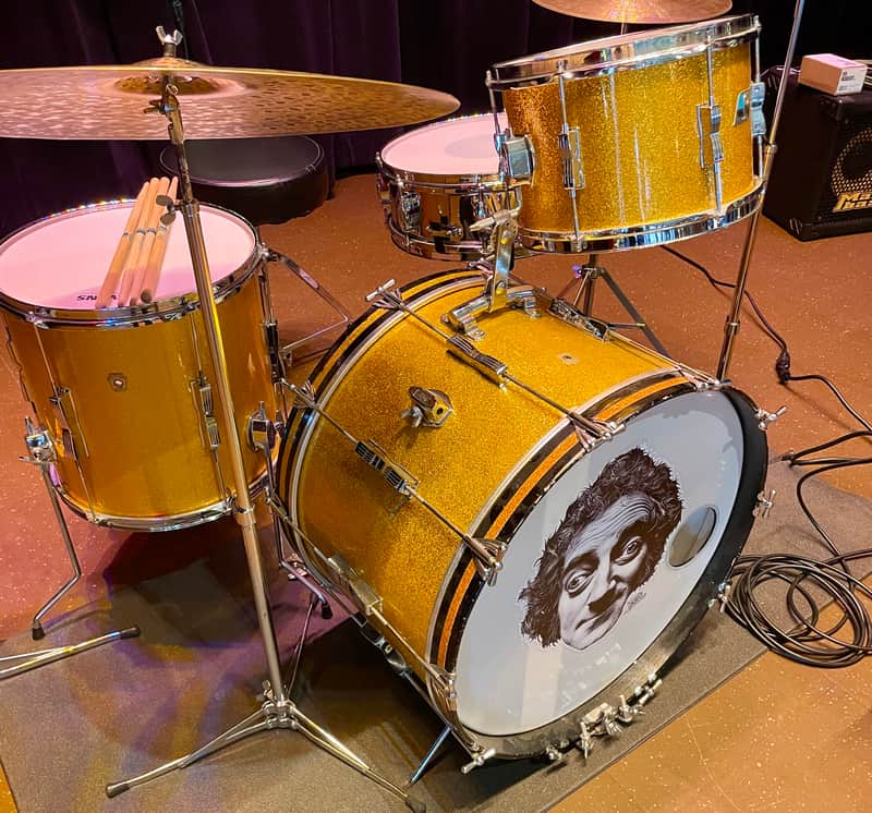 Ludwig 22,12,14 1960’s - Gold Sparkle | Reverb