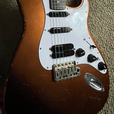 MJT Stratocaster Relic'd Nitro - Copper Metallic | Reverb