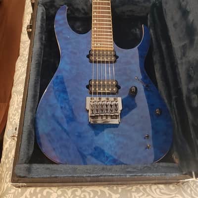 Ibanez RG921QM Premium RG in Quilted Blue w/Custom Piezo | Reverb