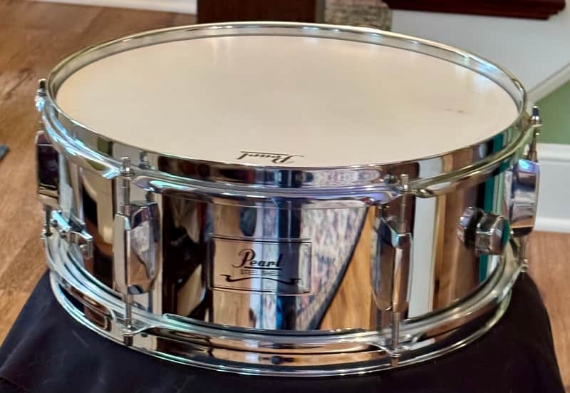 Pearl 5 x 13" Snare Drum Popcorn Steel 6 Lug | Reverb
