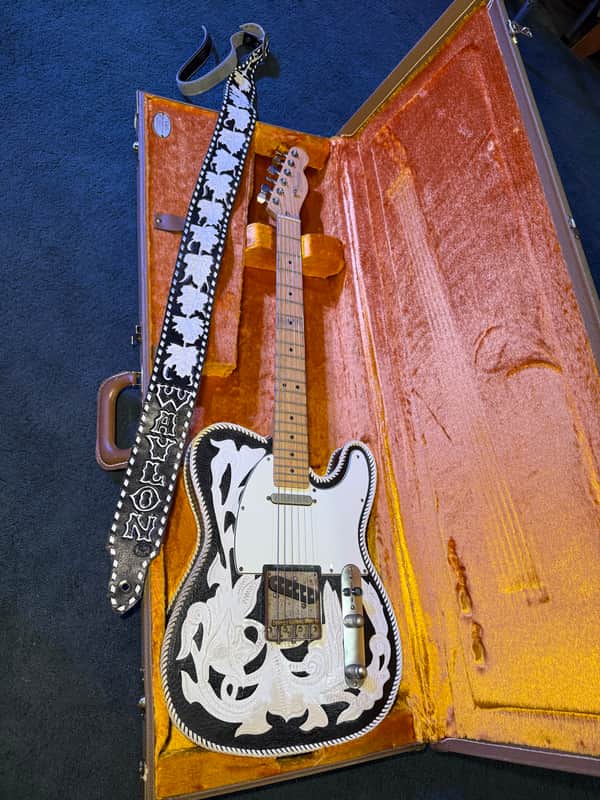 Fender Telecaster Waylon Style Leather Wrap 1997 | Reverb