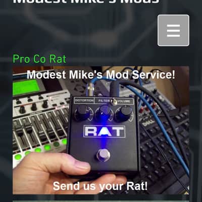 Proco RAT 2 with mods by Modest Mike | Reverb