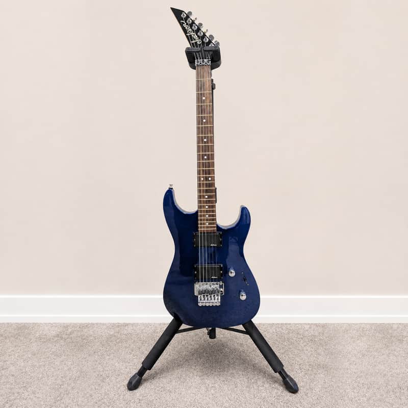 Jackson Dinky Reverse FR Blue Solid Body Electric Guitar | Reverb