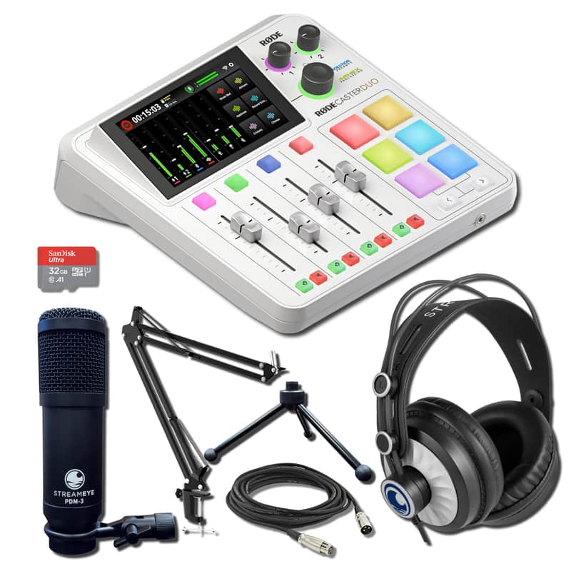Rode RODECaster Duo Streaming Mixer (White) with StreamEye | Reverb