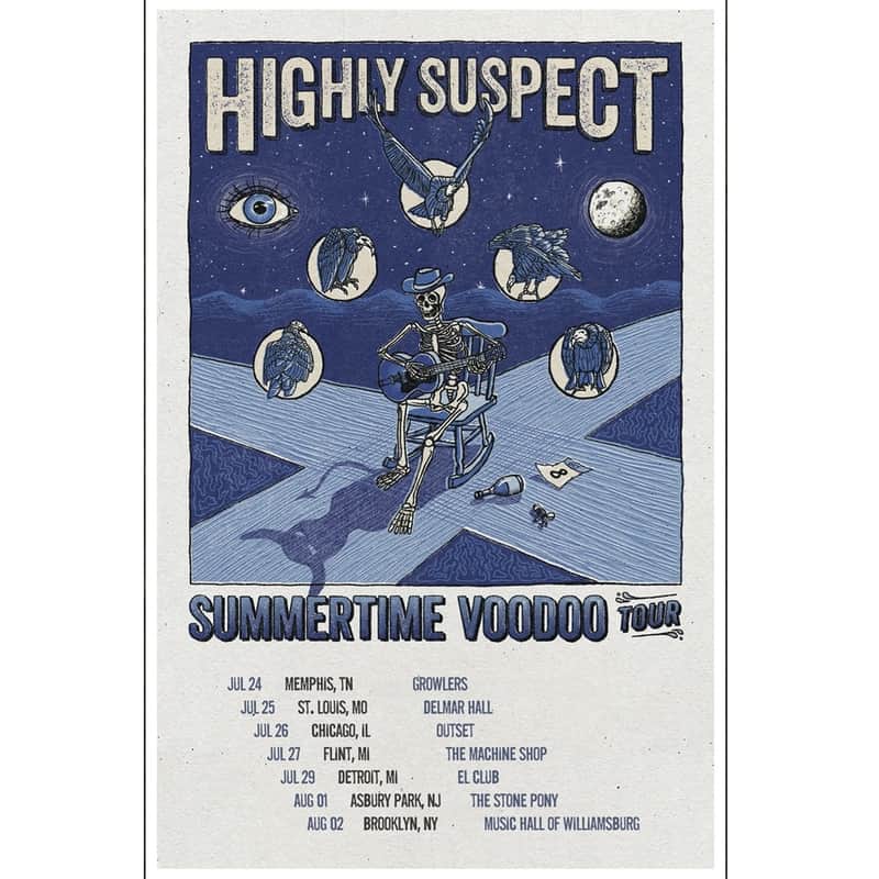 HIGHLY SUSPECT Voodoo Summer Tour 2023 Ltd Ed RARE Poster! | Reverb
