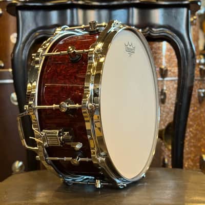 USED Sonor 7x14 Designer Maple Light Snare in Cherry Birdseye | Reverb