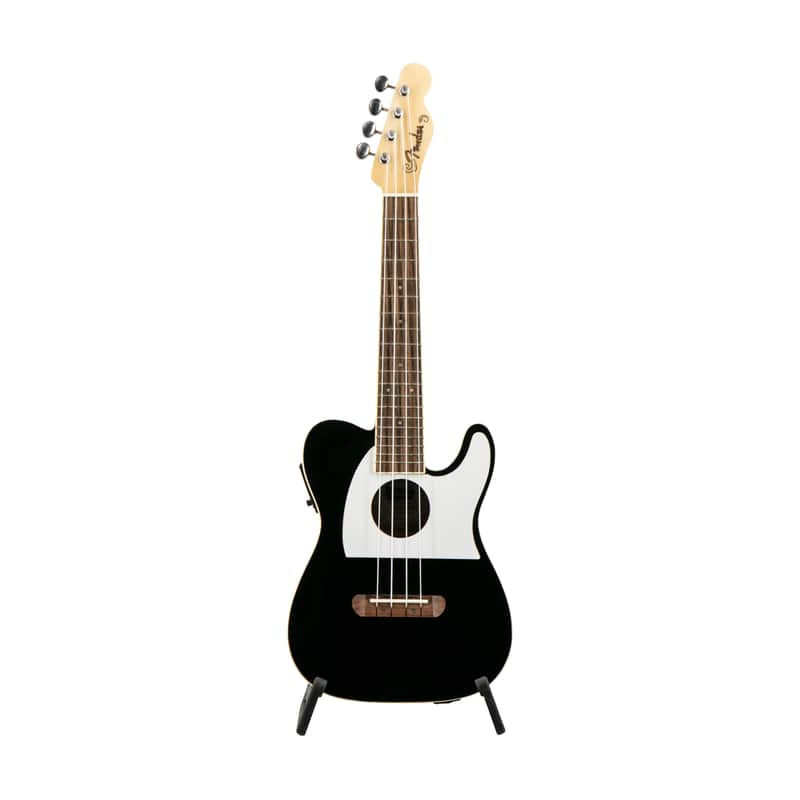 Fender Fullerton Telecaster Ukulele, Walnut FB, Black, | Reverb