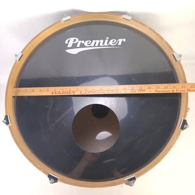 Premier Cabria 18x22" Red Cherry/Black Fade Bass Drum 2000s | Reverb