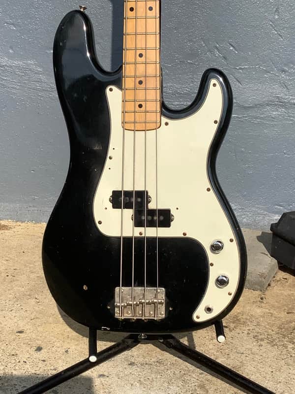 Ibanez 2366B P-Bass 1977 Silver Series Black Lawsuit Era | Reverb
