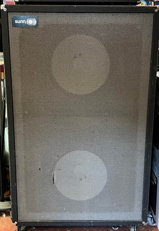 Killer Sunn 2X15 Bass Cabinet 1970's Black Tolex, This | Reverb