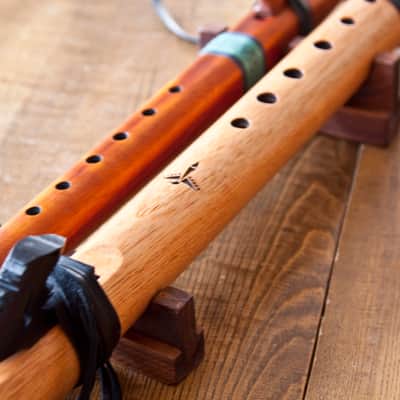 Flute Stand - Flute Foot - Single Walnut Stand - Tung Oil | Reverb