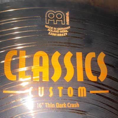 Meinl 16" Classics Custom Thin Dark Crash Mint Condition | Reverb