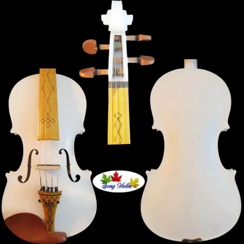 White best craft 4/4 electric violin +Acoustic violin,w/case | Reverb