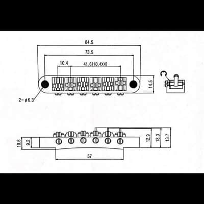 Guyker Tune-O-Matic Style Electric Guitar Bridge Stop Bar | Reverb