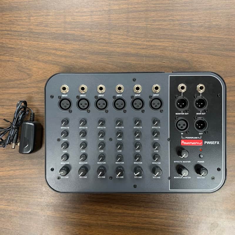 Powerwerks 6 Channel Mixer with Digital Effects | Reverb